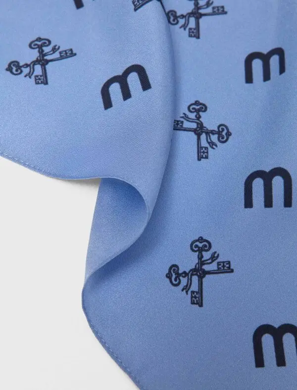Maje Equestrian Motif Silk Scarf