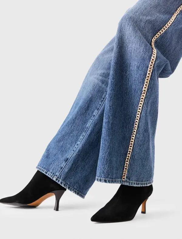Maje Pointed-toe Suede Ankle Boots With Zip Detail