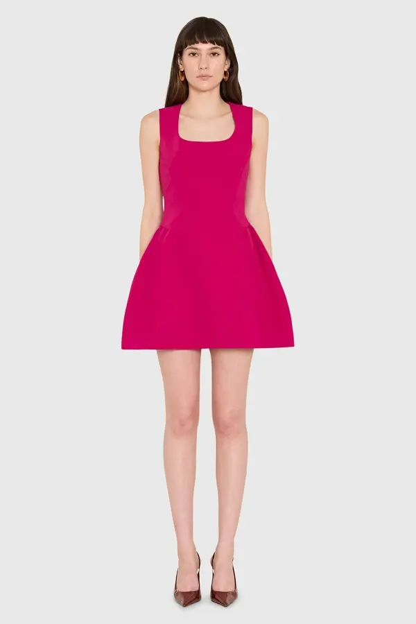Amanda Uprichard Leora Dress - Magenta