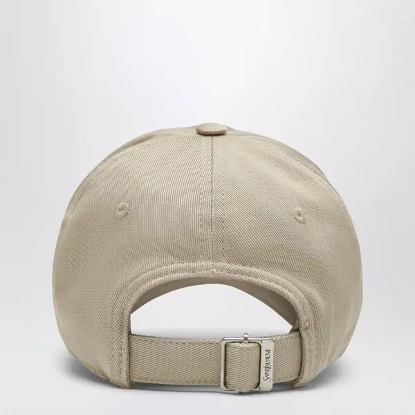 Saint Laurent Beige Cotton Gabardine Baseball Cap