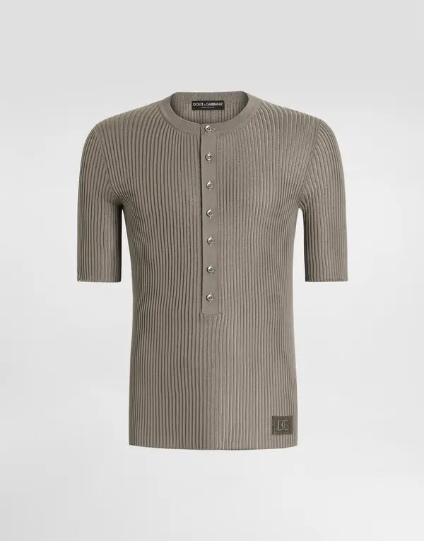 Dolce & Gabbana Serafino Ribbed Silk Pullover