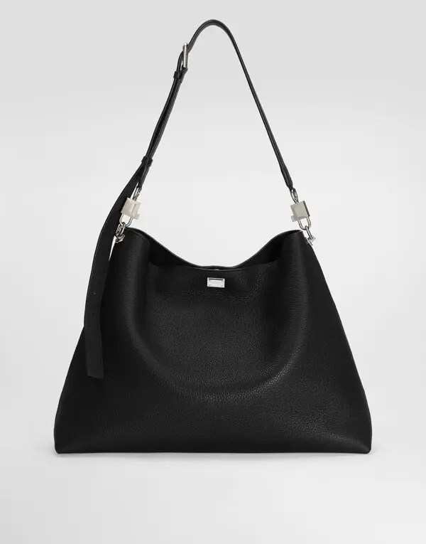 Dolce & Gabbana Vittoria Shoulder And Crossbody Bag In Calfskin - Black