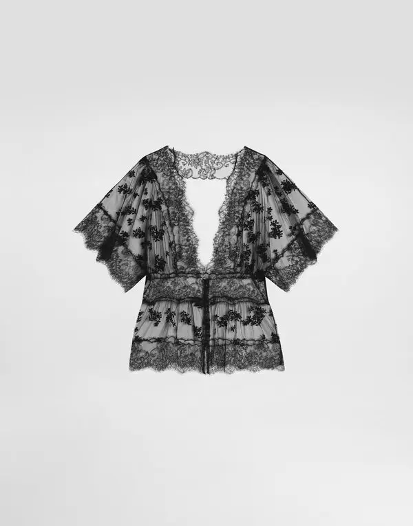 Dolce & Gabbana Embroidered Tulle Top