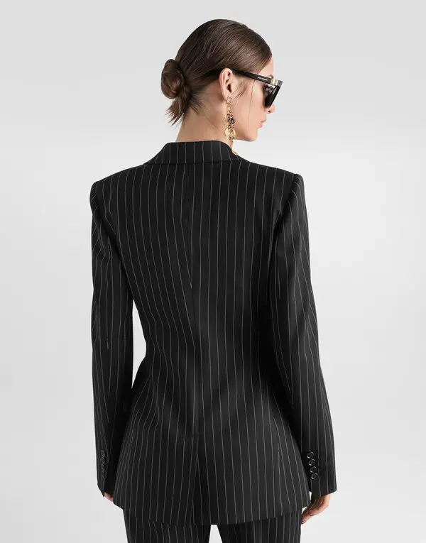 Dolce & Gabbana Turlington Single-breasted Jacket In Pinstripe Wool