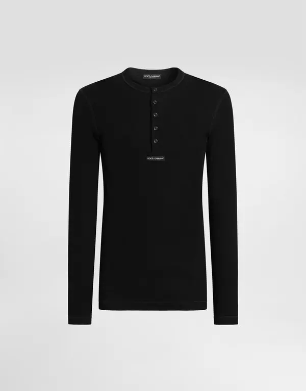 Dolce & Gabbana Serafino Jersey T-shirt With Logo