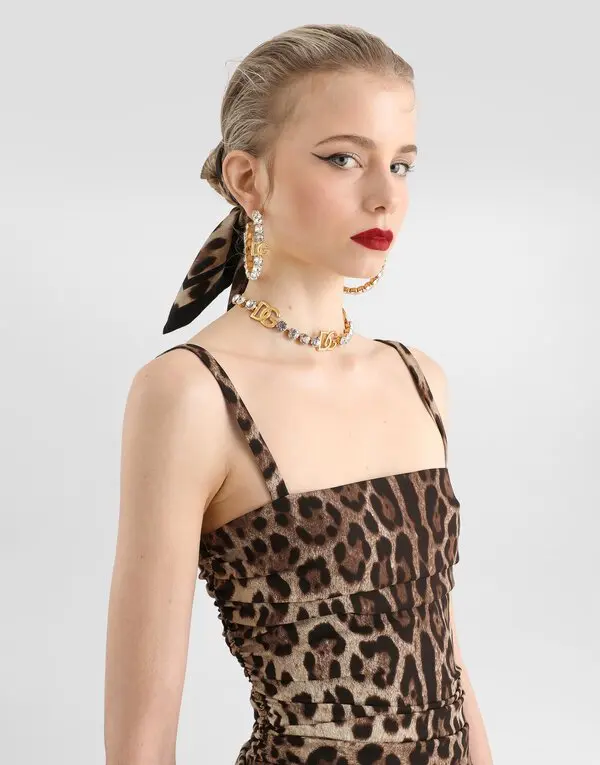 Dolce & Gabbana Leo- Charmeuse Ruched Dress