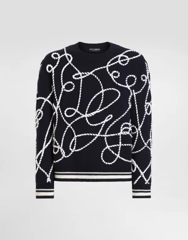 Dolce & Gabbana Virgin Wool Pullover With Embroidery - Multicolor