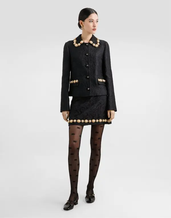Dolce & Gabbana Peony-motif Brocade Jacket