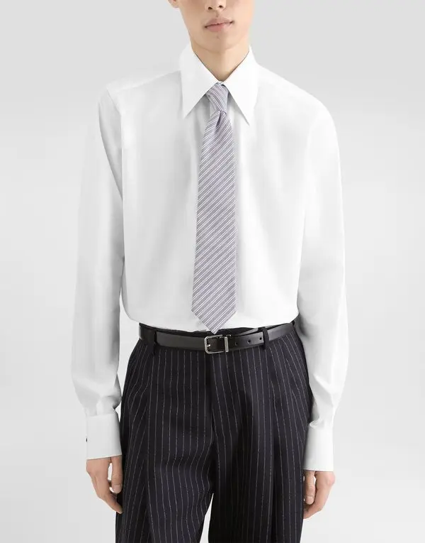 Dolce & Gabbana Striped Poplin Tie