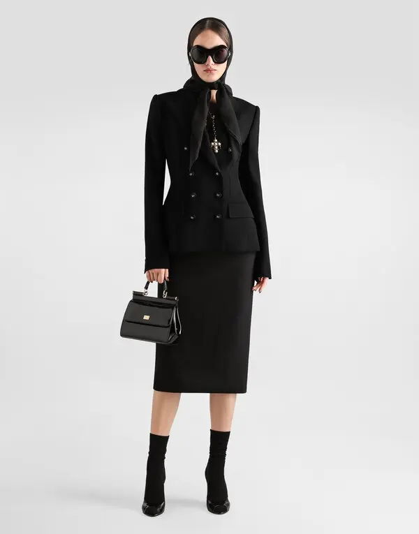 Dolce & Gabbana Double-breasted Jacket In Double Wool Crêpe