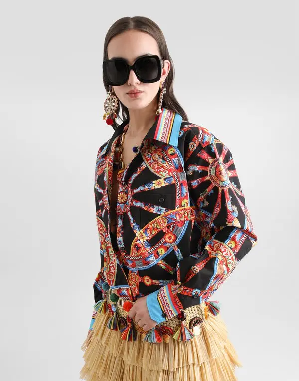 Dolce & Gabbana Carretto-print Poplin Hawaii Shirt