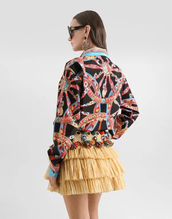 Dolce & Gabbana Carretto-print Poplin Hawaii Shirt