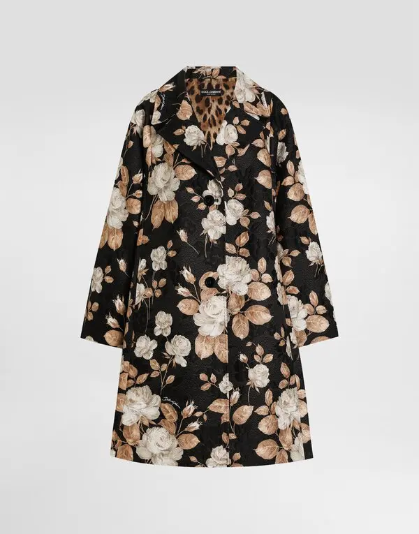 Dolce & Gabbana Vintage Rose Single-breasted Coat