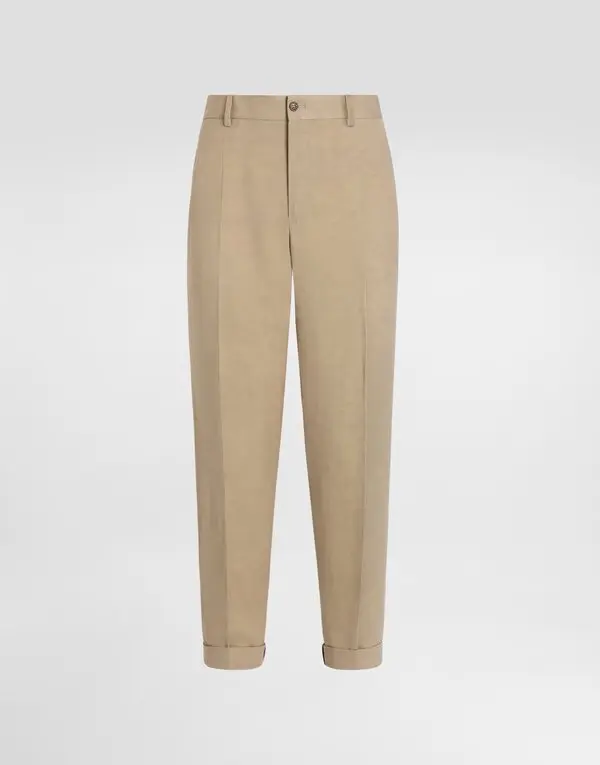 Dolce & Gabbana Cupro-linen Trousers - Beige