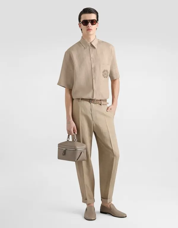 Dolce & Gabbana Cupro-linen Trousers