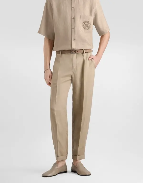 Dolce & Gabbana Cupro-linen Trousers