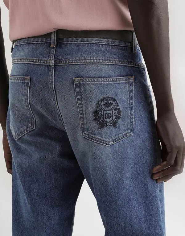 Dolce & Gabbana Embroidered Denim Trousers