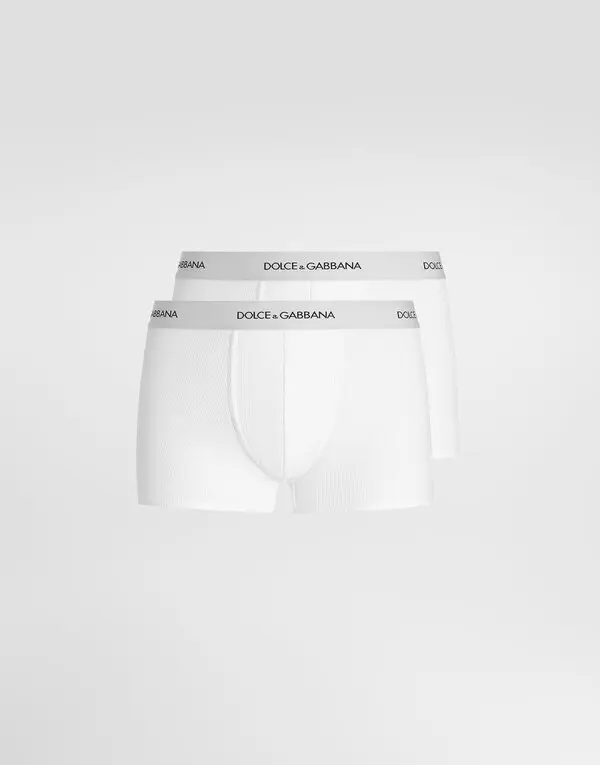 Dolce & Gabbana Cotton Jersey Regular-fit Boxers In A Pack Of Two - White