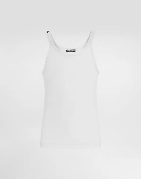 Dolce & Gabbana Ribbed Cotton Tank Top