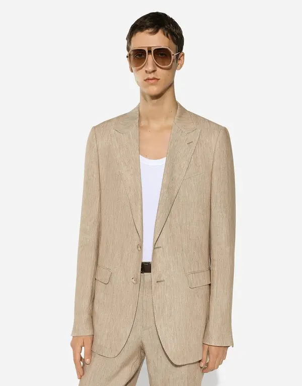 Dolce & Gabbana Single-breasted Linen Taormina Jacket