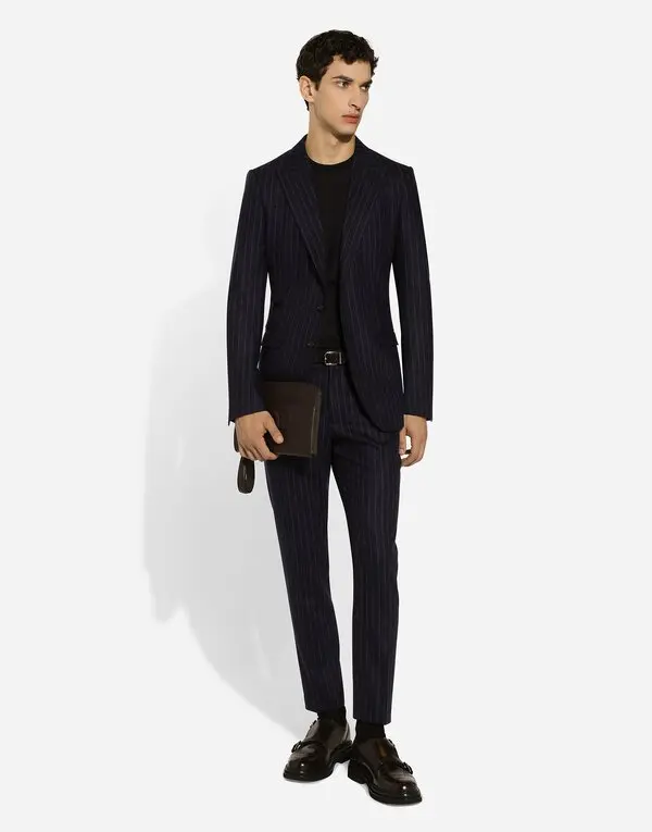 Dolce & Gabbana Single-breasted Pinstripe Flannel Taormina-fit Jacket