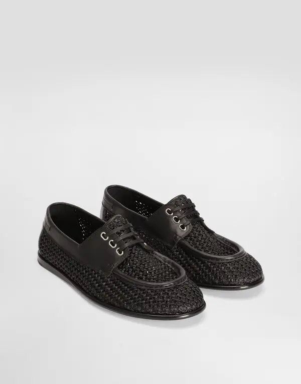 Dolce & Gabbana Derby Shoes In Raffia