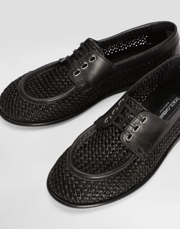 Dolce & Gabbana Derby Shoes In Raffia