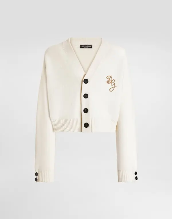 Dolce & Gabbana Virgin Wool Cardigan With Logo