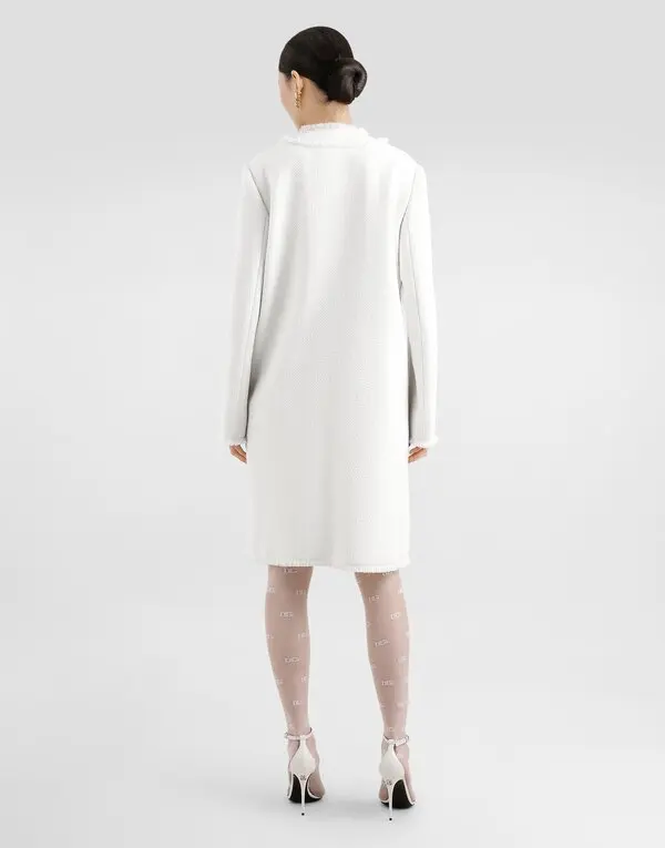 Dolce & Gabbana Single-breasted Raschel Tweed Coat