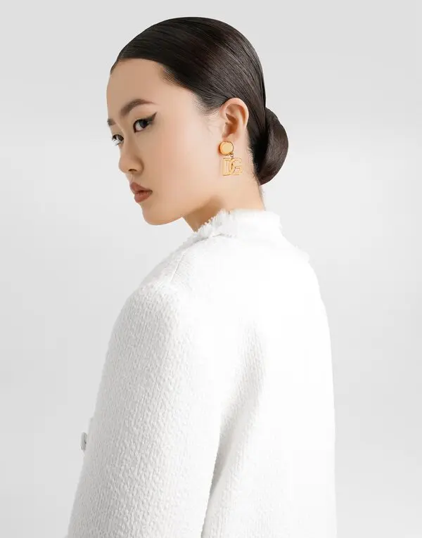 Dolce & Gabbana Single-breasted Raschel Tweed Coat