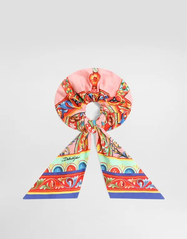 Dolce & Gabbana Carretto-print Poplin Scrunchie
