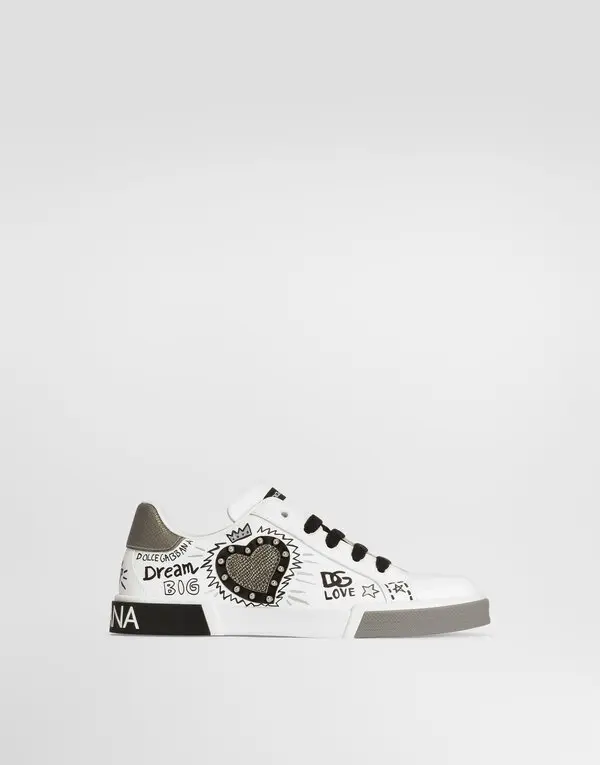 Dolce & Gabbana Portofino Light Sneaker In Nappa Calfskin - Multicolor