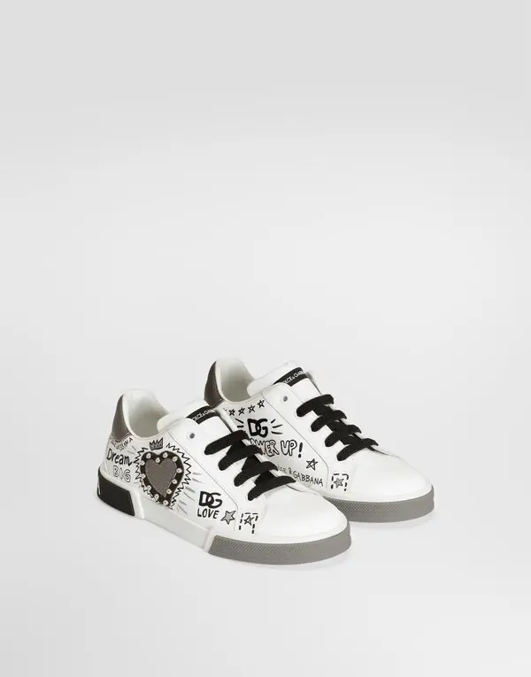 Dolce & Gabbana Portofino Light Sneakers In Nappa Calfskin