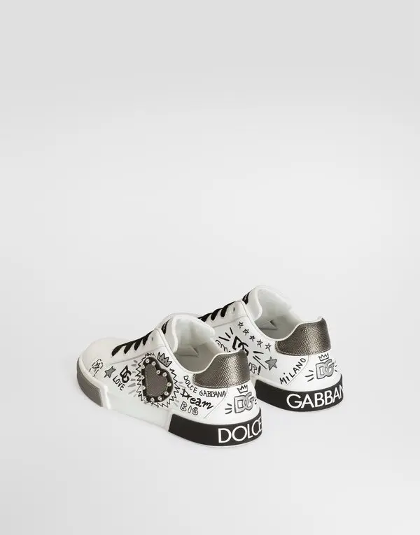 Dolce & Gabbana Portofino Light Sneakers In Nappa Calfskin