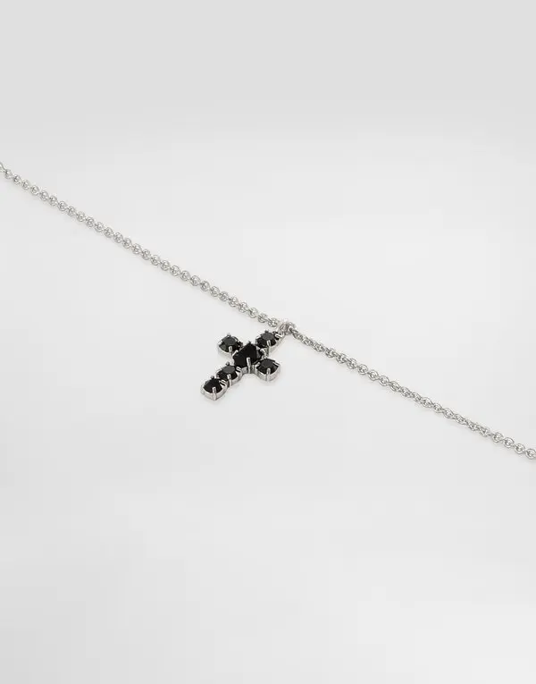 Dolce & Gabbana Link Bracelet With Rhinestone-detailed Cross Charms