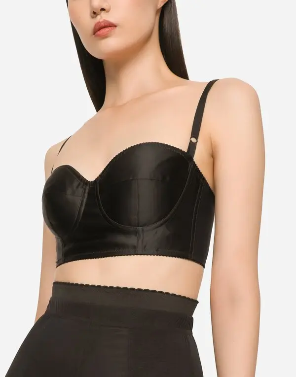 Dolce & Gabbana Satin And Marquisette Bustier