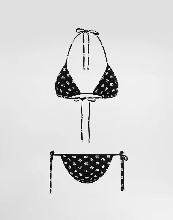 Dolce & Gabbana Triangle Bikini With Dg Logo