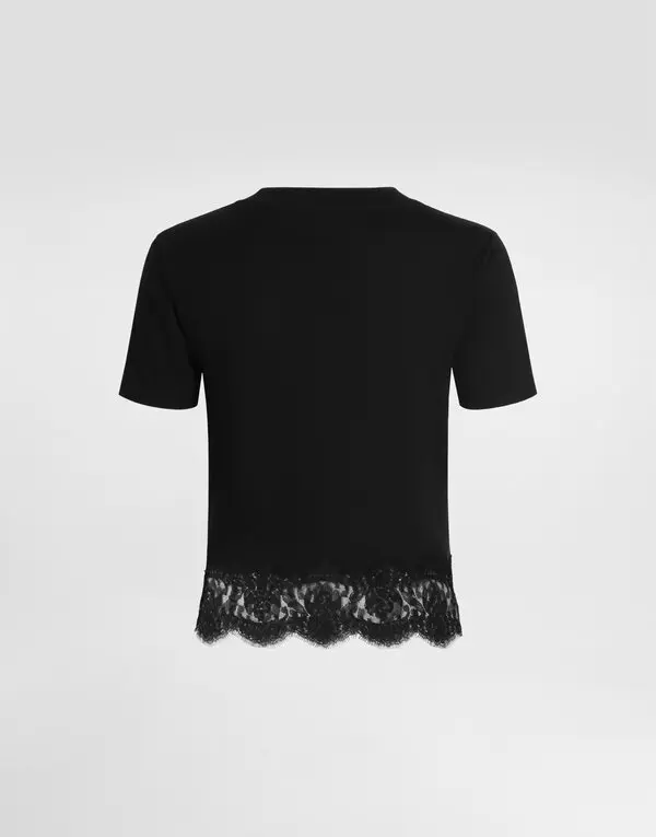 Dolce & Gabbana Jersey T-shirt With Lace