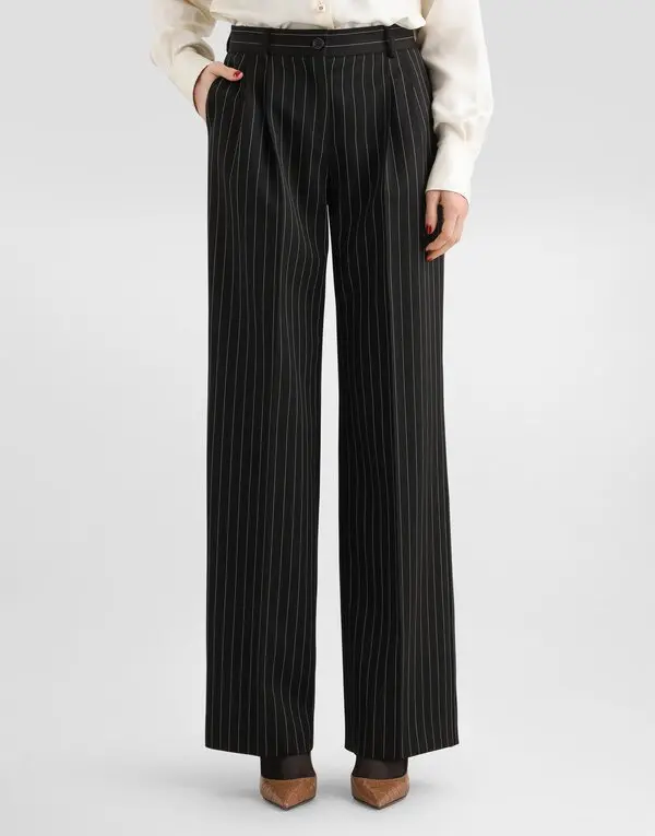 Dolce & Gabbana Pinstripe Wool Trousers