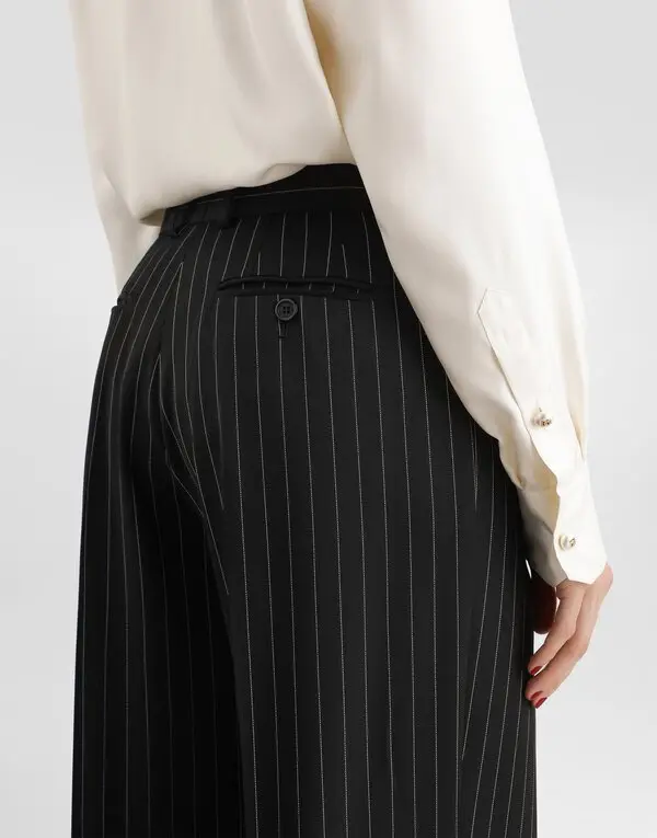 Dolce & Gabbana Pinstripe Wool Trousers