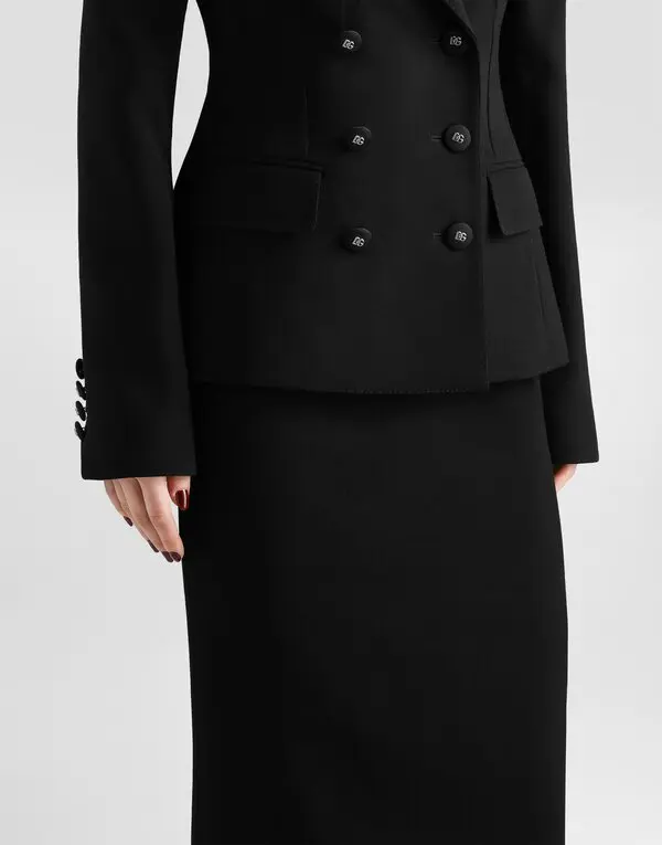 Dolce & Gabbana Double Wool Crêpe Pencil Skirt