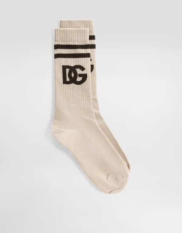Dolce & Gabbana Dg Logo Jacquard Shaved Sock