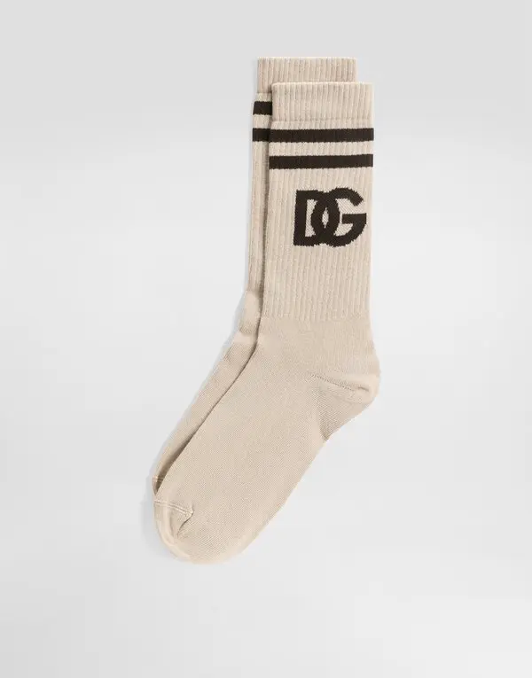 Dolce & Gabbana Dg Logo Jacquard Shaved Sock