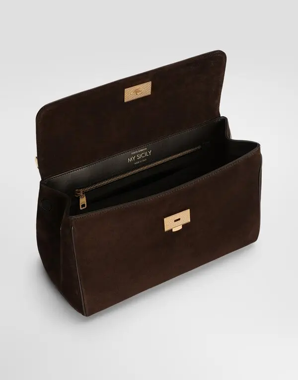 Dolce & Gabbana Medium My Sicily Handbag In Split And Smooth Calfskin