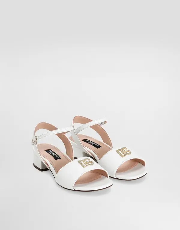 Dolce & Gabbana Nappa Leather Sandals With Dg Logo