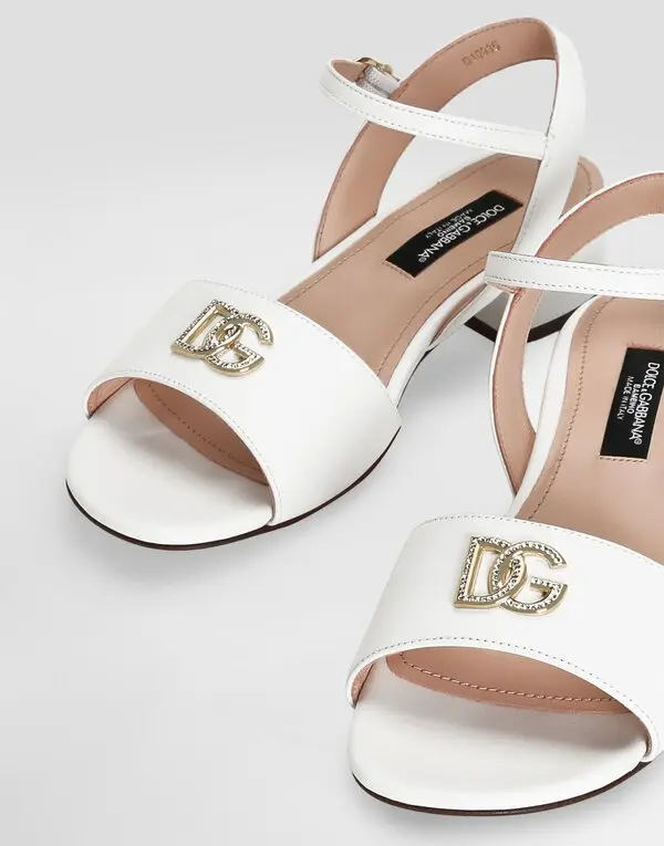 Dolce & Gabbana Nappa Leather Sandals With Dg Logo