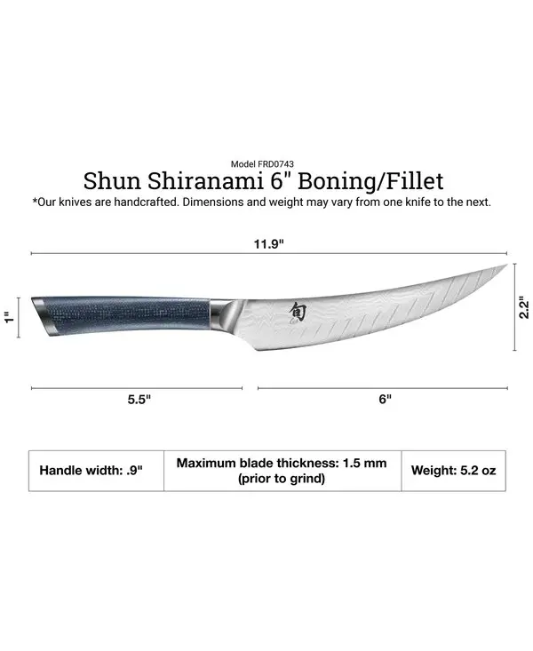 SHUN Shiranami Boning/fillet Knife