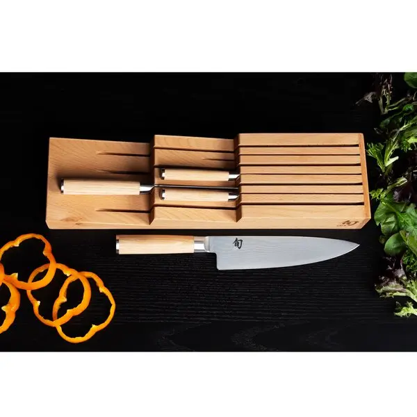 SHUN Classic 5 Piece Knife And Drawer Organizer Set
