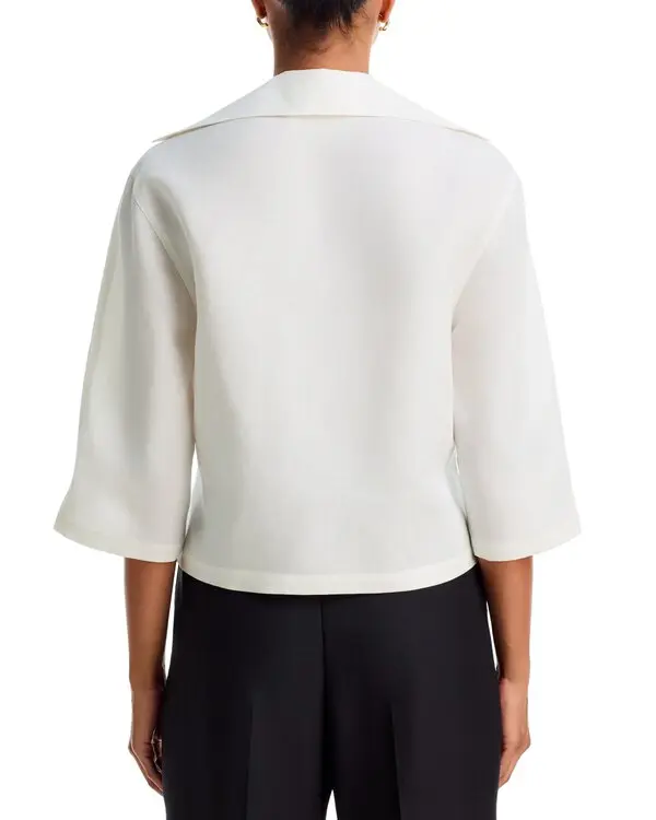 RÓHE Collared V Neck Tunic Top