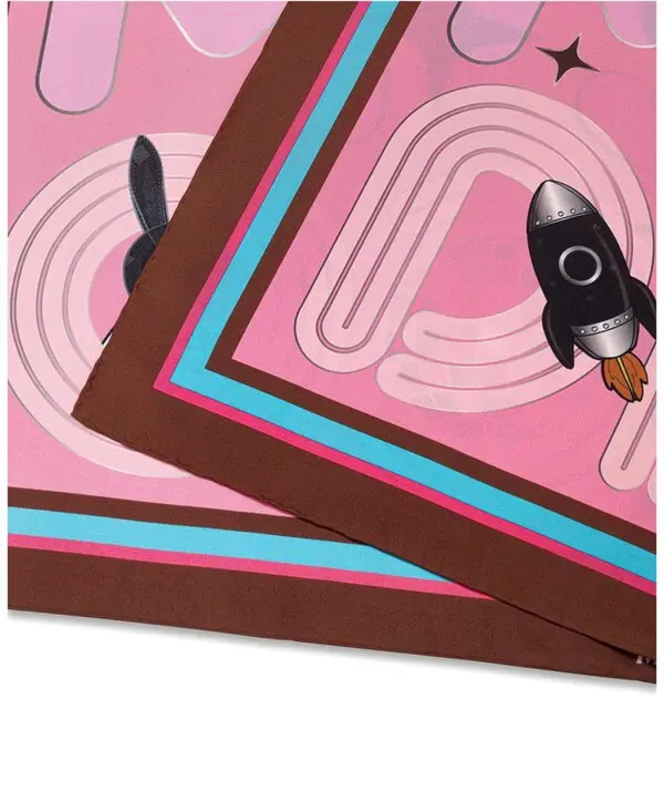 Mcm Character Disco Scarf In Organic Silk